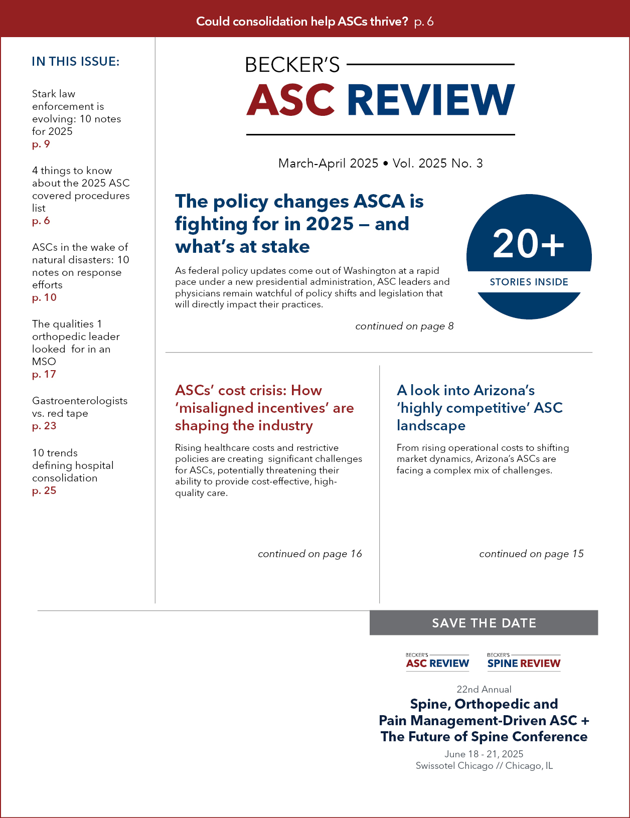 March/April 2025 Issue of Becker's ASC Review - Becker’s ASC